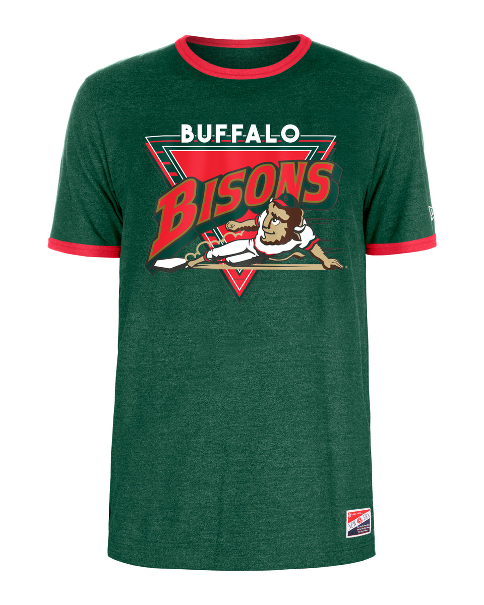 Buffalo Bisons New Era Retro Green Slide Ringer Tee – Buffalo Bisons ...