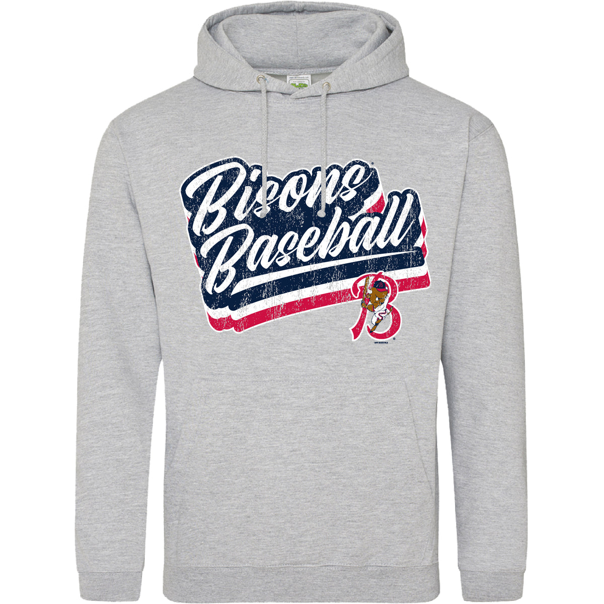 Buffalo Bisons Retro Heather Grey '88 Groovin Hoodie – Buffalo Bisons ...