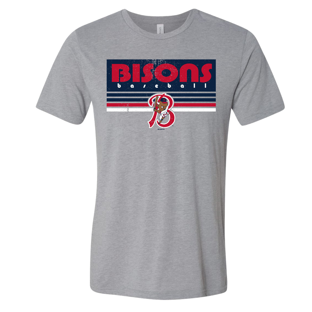 Buffalo Bisons Tri-blend Grey Retro '88 Ultra Tee – Buffalo Bisons ...