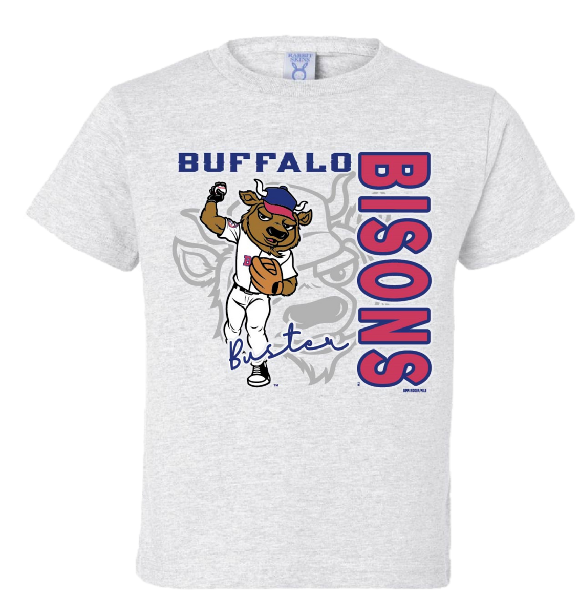 Buffalo Bisons Toddler Grey Buster Drip Tee – Buffalo Bisons Official Store