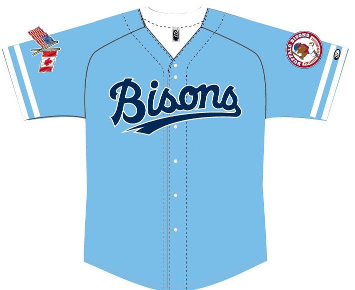 Buffalo Bisons Sublimated Alt Lt Blue Replica Jersey – Buffalo Bisons ...